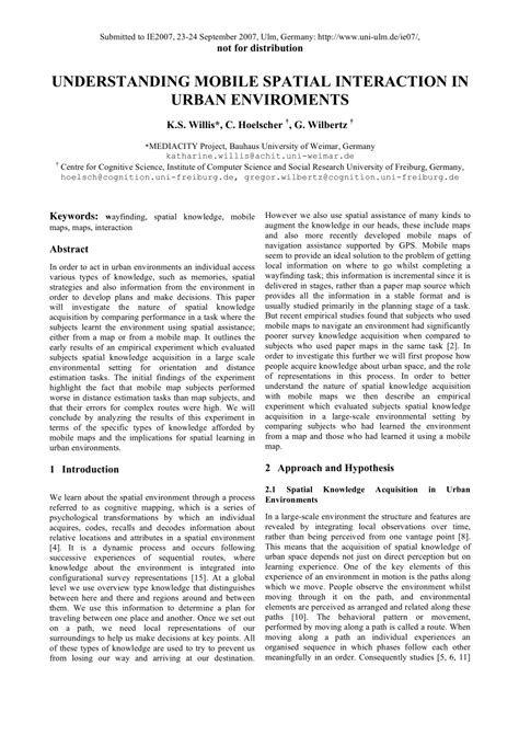 Pdf Understanding Mobile Spatial Interaction In Urban Environments
