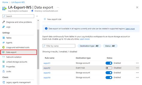 Azure Monitor 中的 Log Analytics 工作区数据导出功能 Azure Monitor Azure Docs
