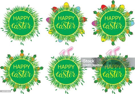 부활절 레이블 Banny 계란과 당근입니다 부활절 장식 템플릿입니다 스티커 설정 재미 부활절 스티커 핀 패치 만화 만화
