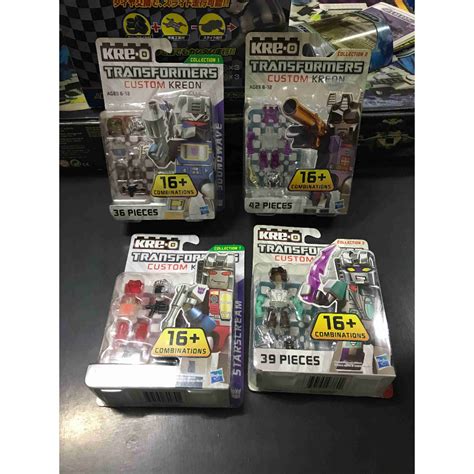 Hasbro Transformers Kre O Optimus Megatron Ironhide Starscream