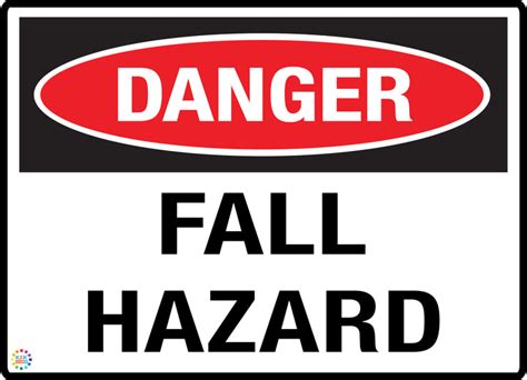Danger Fall Hazard Sign K2k Signs Australia