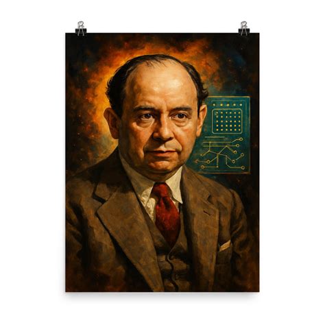 John Von Neumann Poster Print Iconic Computer Science Wall Art For T