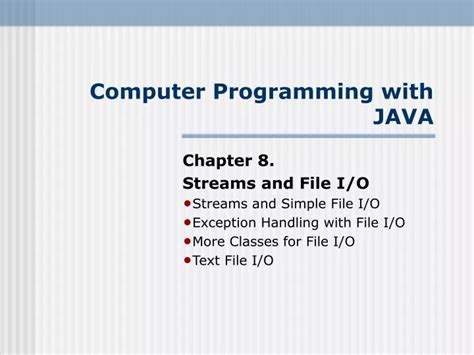Ppt Computer Programming With Java Powerpoint Presentation Free Download Id9434288