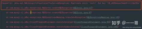 Sqlintegrityconstraintviolationexception 异常解决 知乎