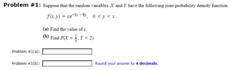 solved roblem 1 suppose that the random variables x and