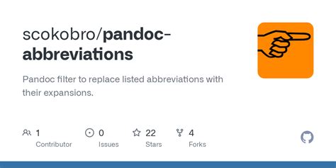 Github Scokobropandoc Abbreviations Pandoc Filter To Replace Listed