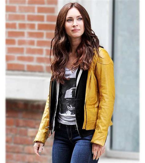 Megan Fox Leather Megan Fox Stylish Yellow Leather Jacket