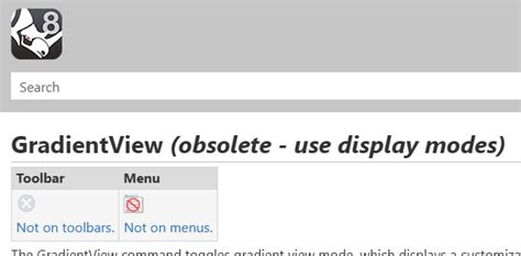What Happened To Gradient View Command Missing In R7 And R8 Rhino