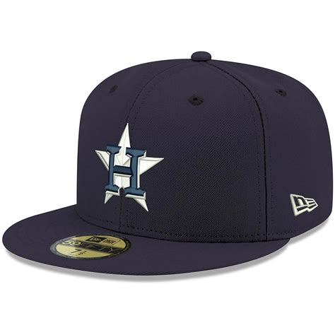 New Era Houston Astros White Logo 59fifty Fitted Hat Academy
