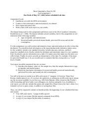 Basic Quantitative Stats SPSS Report 02 Docx Basic Quantitative Stats 02 250 Lab Assignment 1