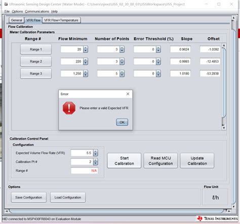 MSP FR Reporting Error At Parameter Calibration MSP Low Power Microcontroller Forum