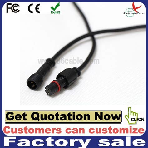 Customize Waterproof 2 Pin Wire LED Light Connector Plug Led Lights Custom Led