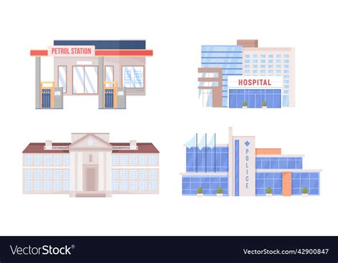 Services Semi Flat Color Objects Set Royalty Free Vector
