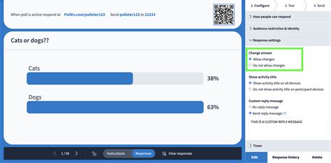 Change Answer Poll Everywhere
