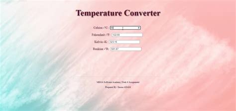 Emine Adam Linkedin‘de React Javascript Temperatureconverter