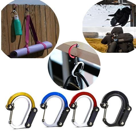 다기능 버클 야외 전술 용품 알루미늄 합금 D 타입 퀵 후크 배치 Aliexpress