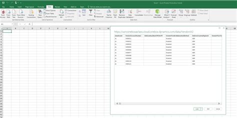 excel s query from odata feed to access your data entity