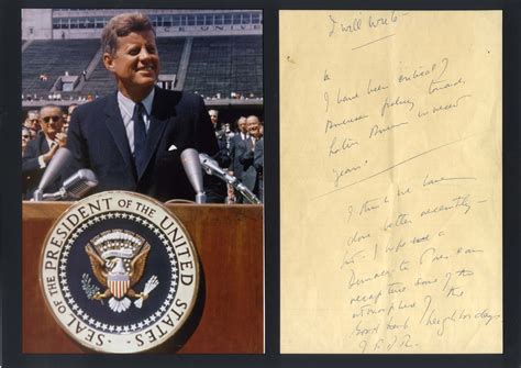 John F Kennedy Autograph Signed Quotations Manuscripts By John F
