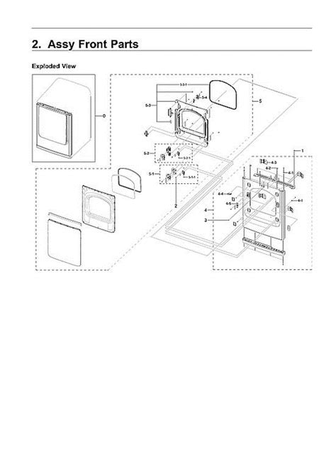 Parts For Samsung Dvg50r5200wa3 00 Front Parts Assy Parts