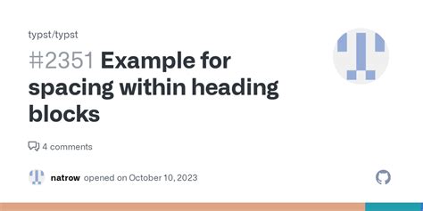 example for spacing within heading blocks · issue 2351 · typst typst