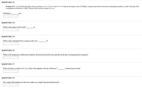 Solved Question 13 Problem Set 4 Use The Following Data To