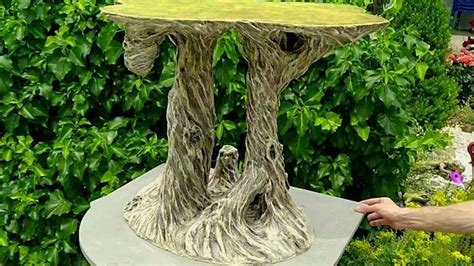 Стол из Арт бетона своими руками Садовые поделки Садовые скульптуры Дизайн из камня