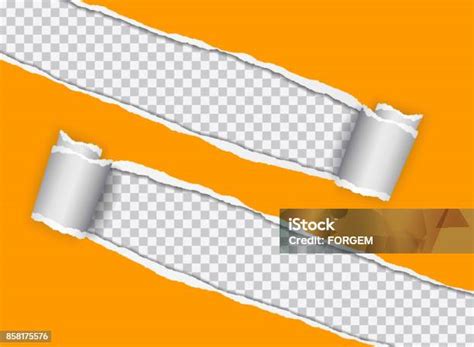 투명 한 배경 흰색 배경 텍스트 삽입에 적합에 고립 된 찢어진된 오렌지 종이의 벡터 일러스트 레이 션 0명에 대한 스톡 벡터 아트 및 기타 이미지 Istock