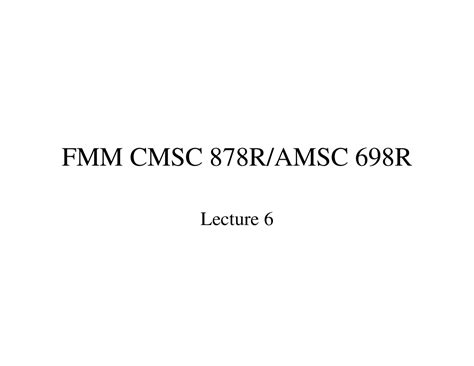 Why Do We Need Represent Functions In Different Spaces Lecture Notes Cmsc 878r Docsity