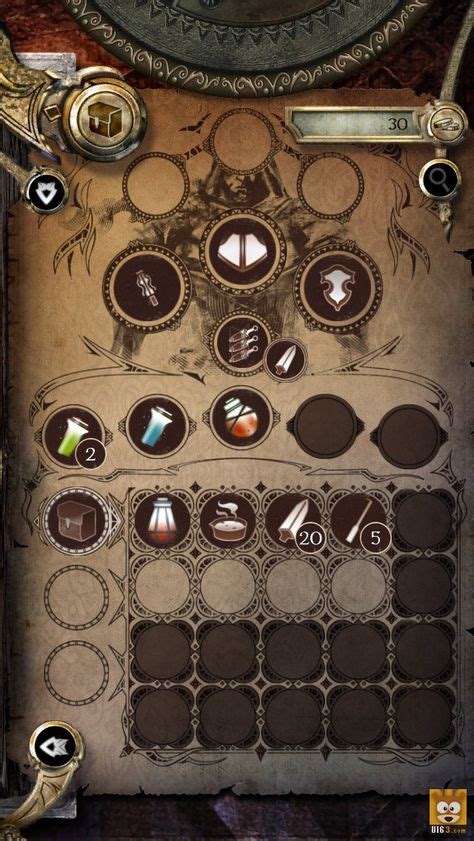 Game UI Inventory Equipment