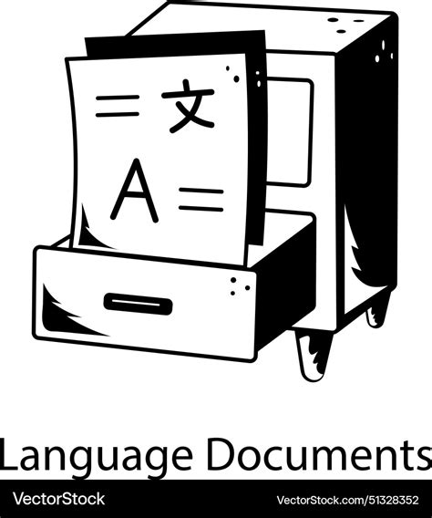 Language Document Royalty Free Vector Image Vectorstock