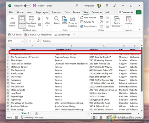 How To Freeze A Row Or Column In Excel WinBuzzer