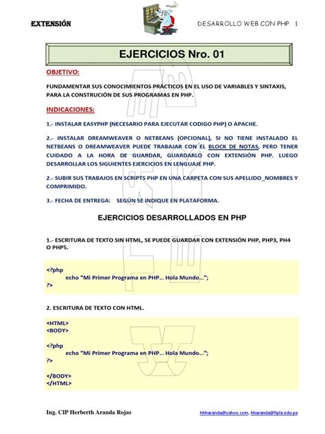 ejercicios desarrollados sesion nro 1 php descargar gratis pdf php