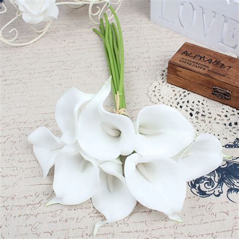 Ourwarm 2 шт имитация каллы лилии искусственный цветок полиуретан с эффектом реального