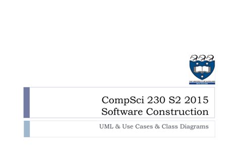 Use Cases And Class Diagrams