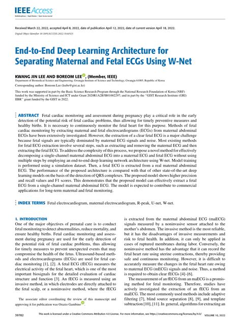 Pdf End To End Deep Learning Architecture For Separating Maternal And