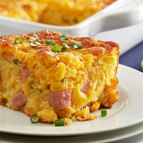 Cornbread And Country Ham Casserole Savory