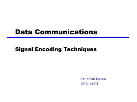 l8 signal encoding techniques ppt