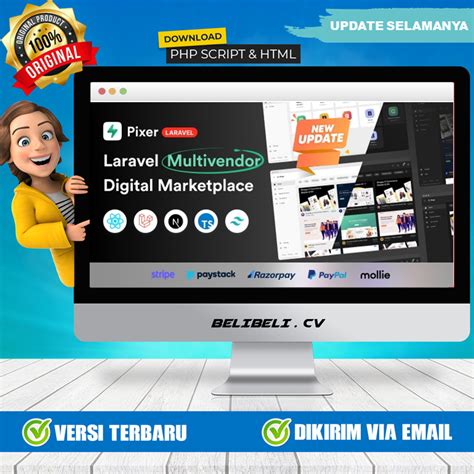 Jual Source Code Laravel Pixer React Laravel Ecommerce Multivendor Digital Marketplace