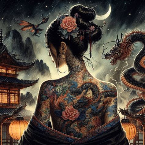 Woman With Dragon Tattoo By Samitdigitalart On Deviantart