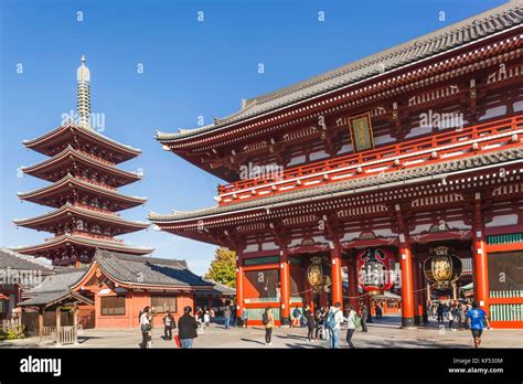 Japan Honshu Tokyo Asakusa Sensoji Temple Aka Asakusa Kannon Temple