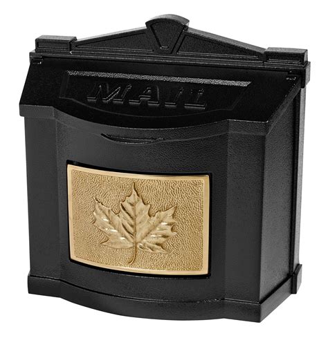 Gaines Manufacturing Inc Wallmount Mailbox With Brass Leaf Wayfair Canada