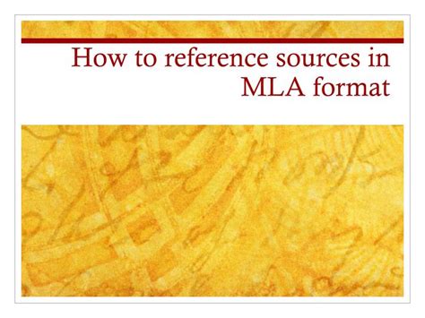 PPT How To Reference Sources In MLA Format PowerPoint Presentation Free Download ID