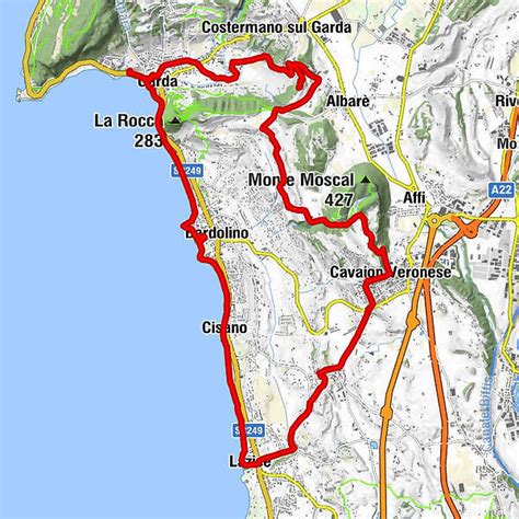 Garda Lazise Bardolino Bergfex Radfahren Tour Venetien