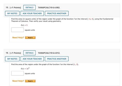 Solved Find The Area In Square Units Of The Region Under Chegg