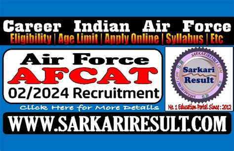 Indian Air Force Afcat 022024 Batch Result 2024