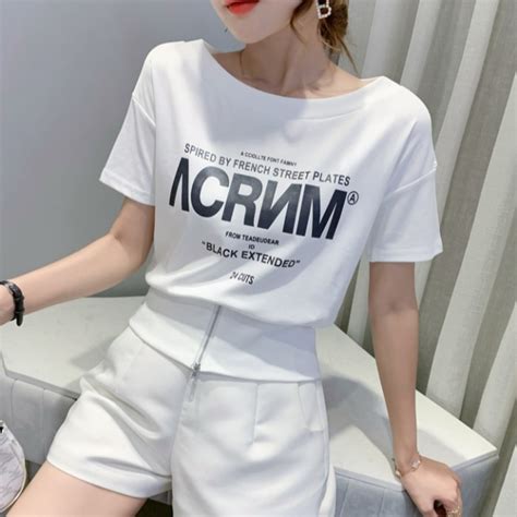时尚字母T恤女短袖夏装小众设计感拉链洋气上衣短款丅恤半袖ins潮 虎窝淘