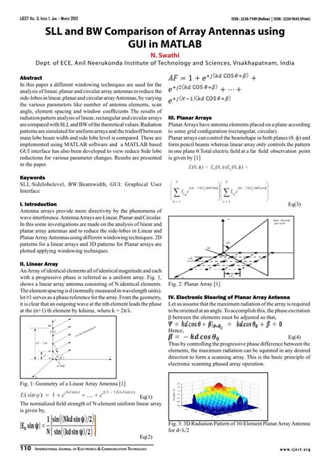 Pdf Sll And Bw Comparison Of Array Antennas Using Gui In Matlab