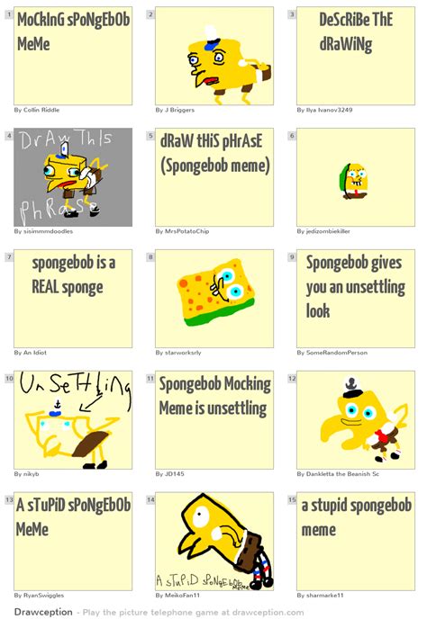 MoCkInG SPoNgEbOb MeMe Drawception