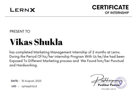 vikas shukla on linkedin intern internship leadership opportunity