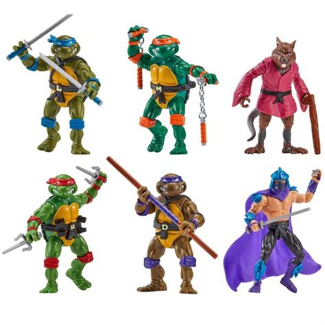 Teenage Mutant Ninja Turtles Action Figures 1988 Remastered 6 Pack